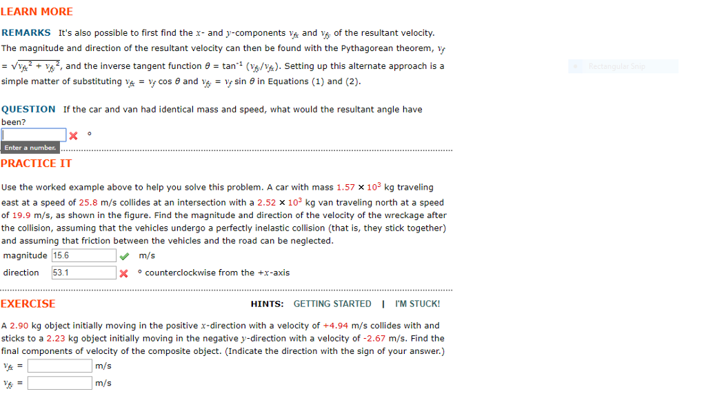 Solved ANALYZE (A) Determine the velocity after collision | Chegg.com