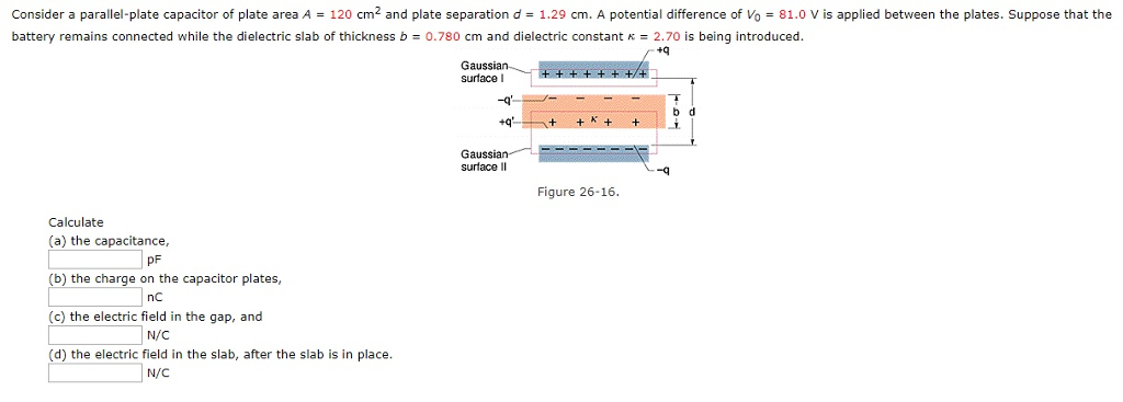 Solved Consider a parallel-plate capacitor of plate area A = | Chegg.com