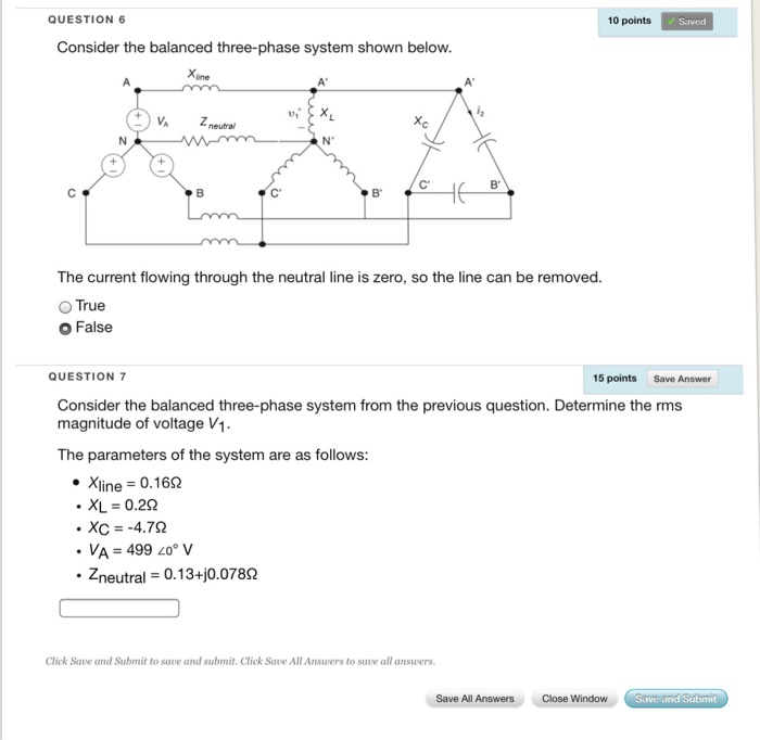 Solved Consider the balanced three-phase system shown below. | Chegg.com