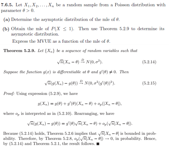 Solved Let X_1,X_2,...,X_n be a random sample from a Poisson | Chegg.com