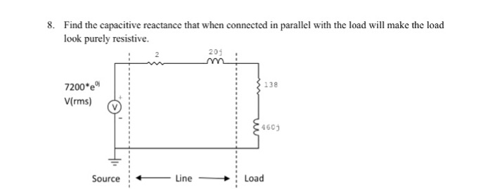Solved Find the capacitive reactance that when connected in | Chegg.com