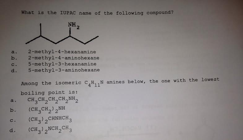 Solved What is the IUPAC name of the following compound? | Chegg.com