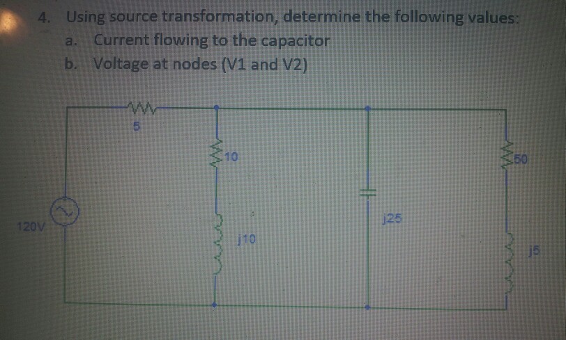 Solved Using source transformation, determine the following | Chegg.com