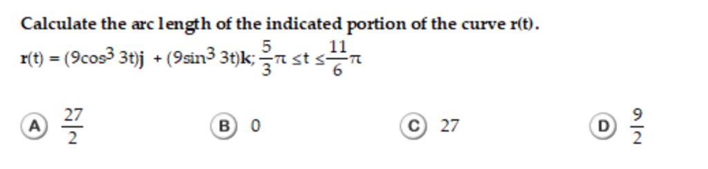 Solved Calculate the arc length of the indicated portion of | Chegg.com