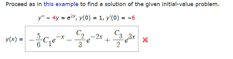 Solved Proceed as in this example to find a solution of the | Chegg.com