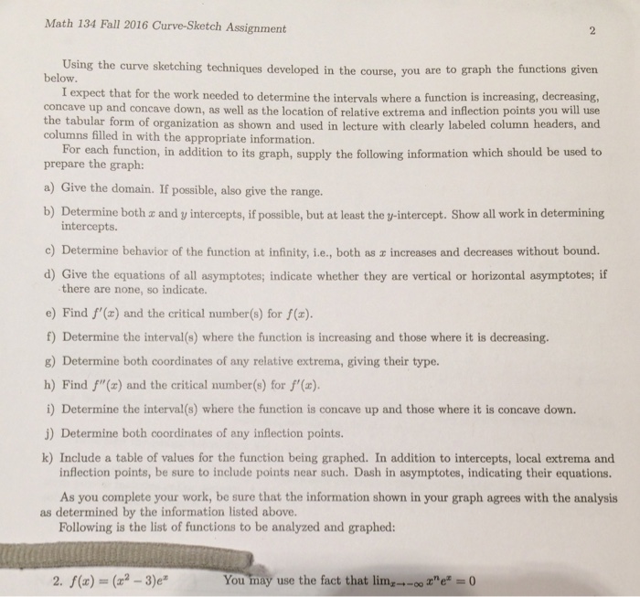 Solved Using the curve sketching techniques developed in the | Chegg.com