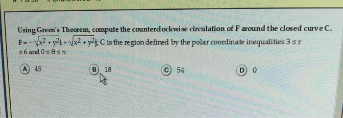 Solved Using Green's Theorem, compute the counterclockwise | Chegg.com