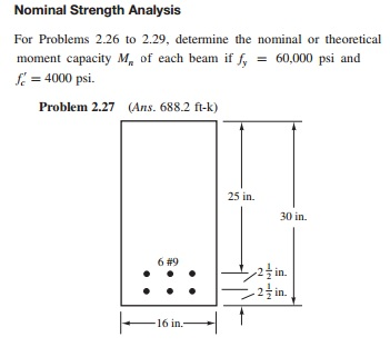 Solved Nominal strength Analysis For Problems 2.26 to 2.29 | Chegg.com