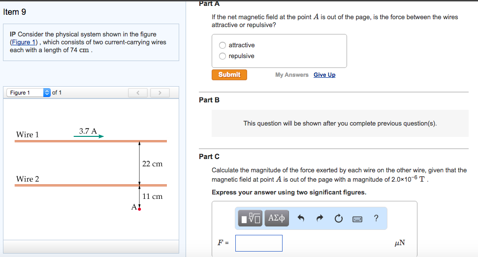 Solved If the net magnetic field at the point A is out of | Chegg.com