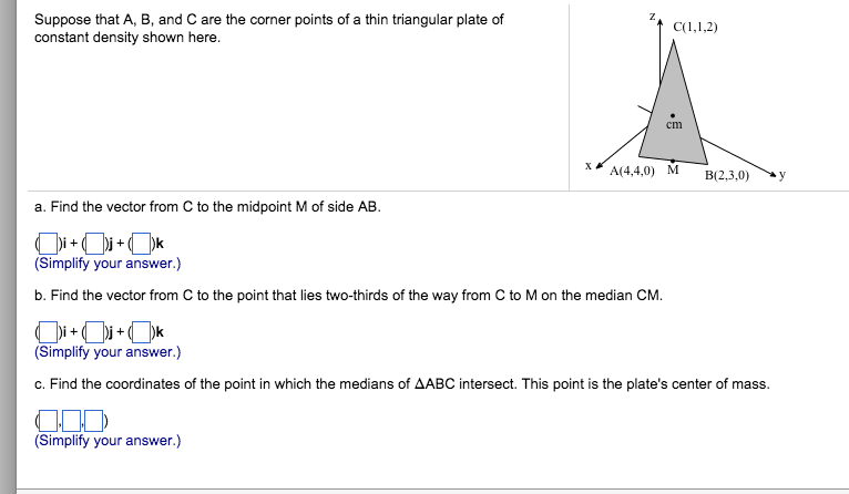 Solved Suppose that A, B, and C are the corner points of a | Chegg.com