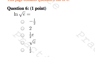 Solved ln e = ln 1/e-2b = | Chegg.com