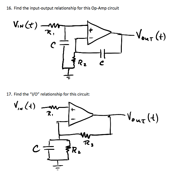 Solved Find the input-output relationship for this Op-Amp | Chegg.com