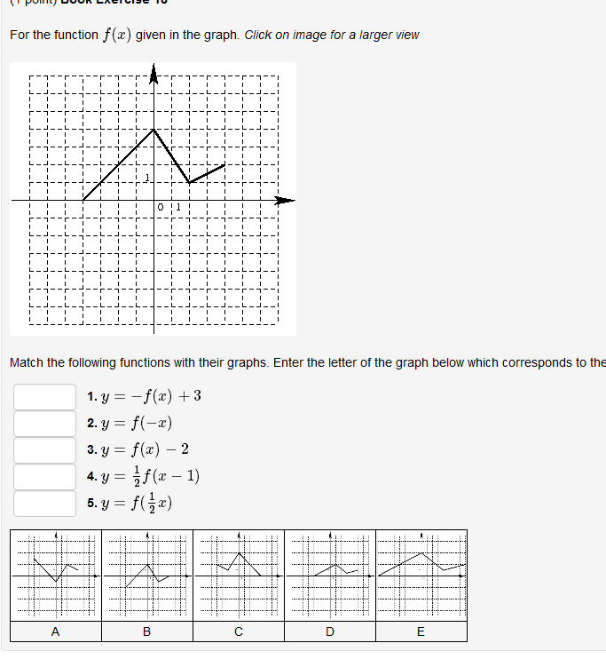Solved For the function f(x) given in the graph. Click on | Chegg.com