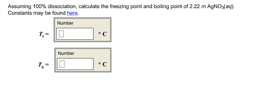 Solved Assuming 100% dissociation, calculate the freezing | Chegg.com
