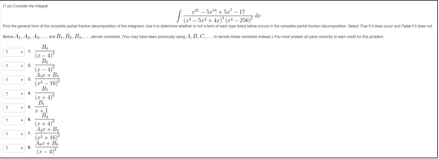 Solved integral x^21-5x^14 + 5w^7-17/(x^3-5x^2+4x)^3 | Chegg.com