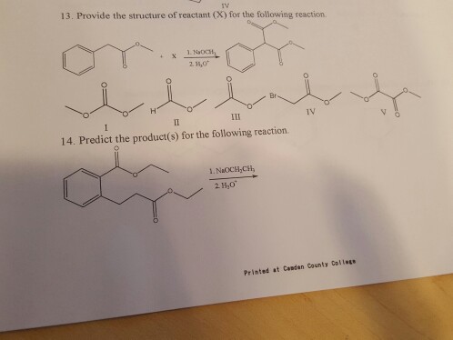 Solved Provide the structure of reactant (X) for the | Chegg.com