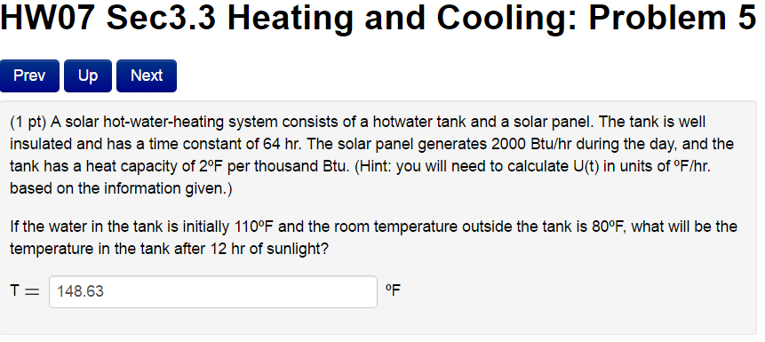 Solved HW07 Sec3.3 Heating and Cooling: Problem 6 Prev Up | Chegg.com