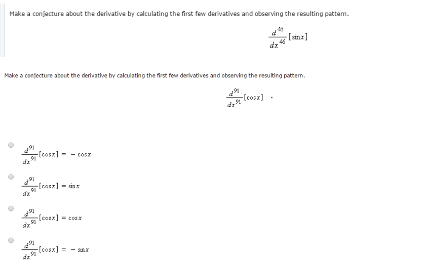 Solved Make a conjecture about the derivative by calculating | Chegg.com
