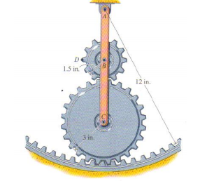 Solved The centers of two gears are connected by smooth pins | Chegg.com