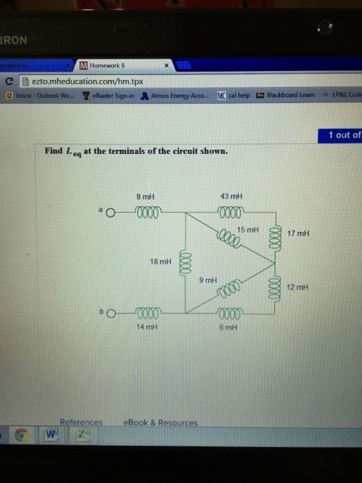 Solved Find Leq at the terminals of the circuit shown. | Chegg.com