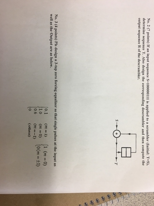 Solved If an input sequence S=100000111 is applied to a | Chegg.com