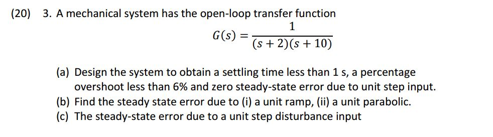 Solved This is Electrical Engineering - Control Systems | Chegg.com