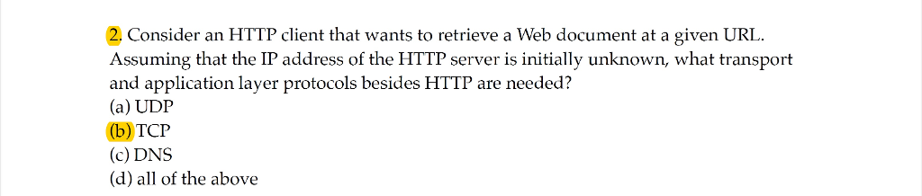 Solved Consider an HTTP client that wants to retrieve a Web | Chegg.com