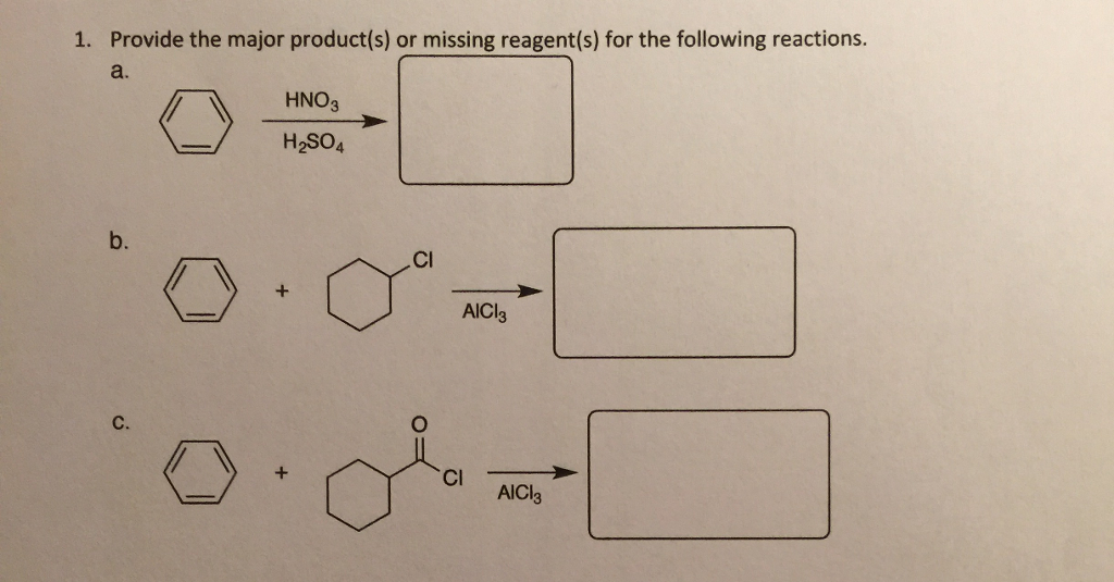 Solved: Provide The Major Product(s) Or Missing Reagent(s)... | Chegg.com