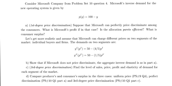 Solved Consider Microsoft Company from Problem Set 10 | Chegg.com