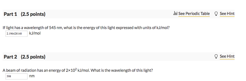 Solved If light has a wavelength of 545 nm, what is the | Chegg.com