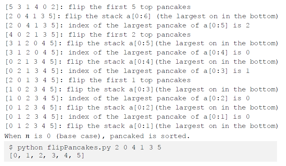 Solved You have a stack of n pancakes of varying size on a | Chegg.com