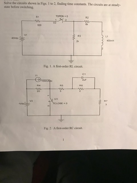 Solved Solve the circuits shown in Figs. 1 to 2, finding | Chegg.com