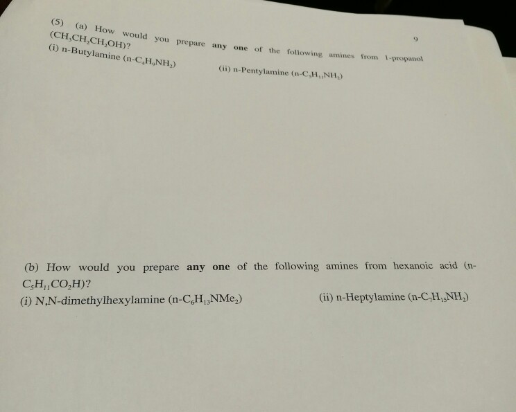 Solved (a) How would you prepare any one of the following | Chegg.com