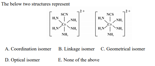 Solved The below two structures represent 2+ SCN NCS H,N H,N | Chegg.com