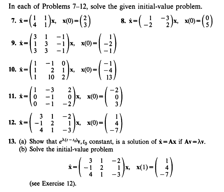 Solved In each of Problems 7-12, solve the given | Chegg.com