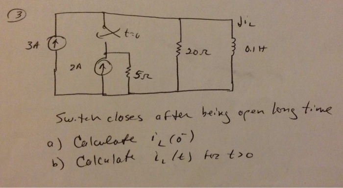Solved Switch closes after being open long time a) calculate | Chegg.com
