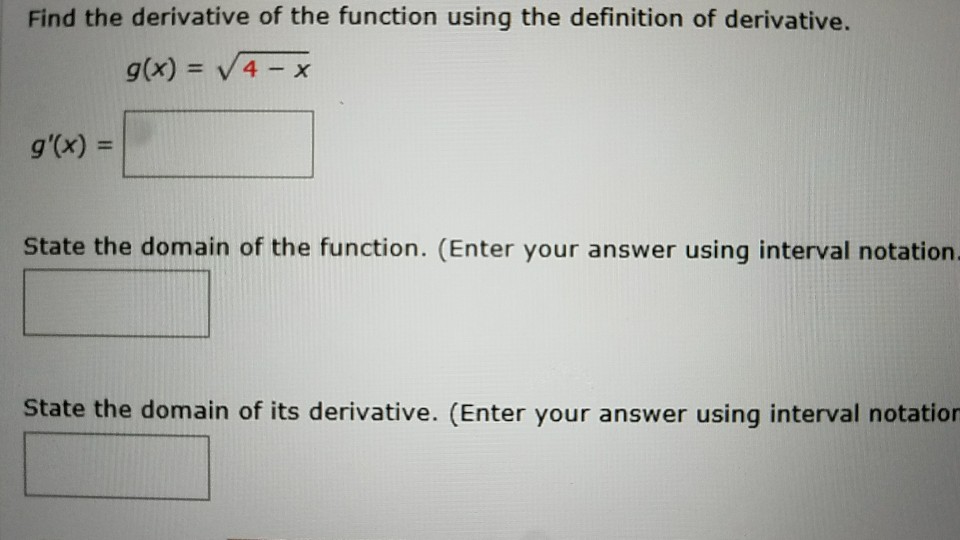 Solved Find the derivative of the function using the | Chegg.com