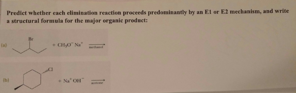 Solved Predict whether each elimination reaction proceeds | Chegg.com