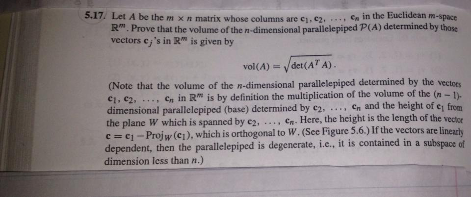 Let A Be The M X N Matrix Whose Columns Are C1 