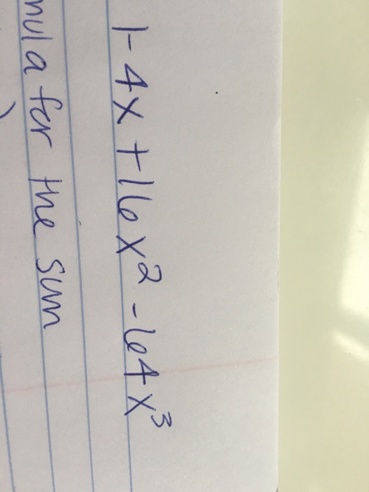 Solved A.Write a general formula for the sum (using sigma | Chegg.com