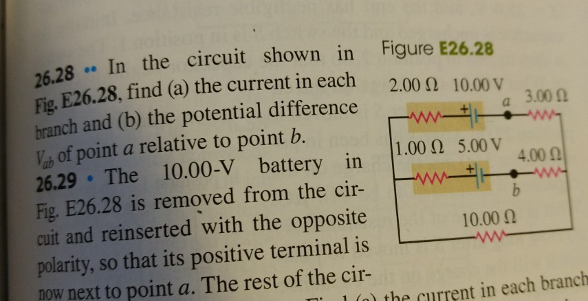 Solved .. In the circuit shown in Figure E26.28 26.28Int | Chegg.com