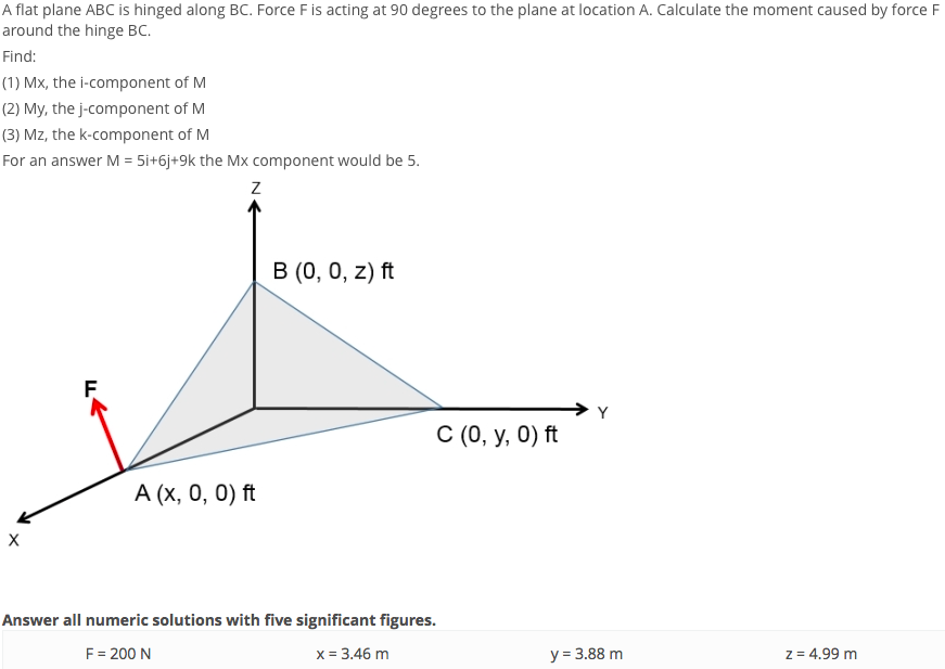 Solved A flat plane ABCA flat plane ABC is hinged along BC. | Chegg.com