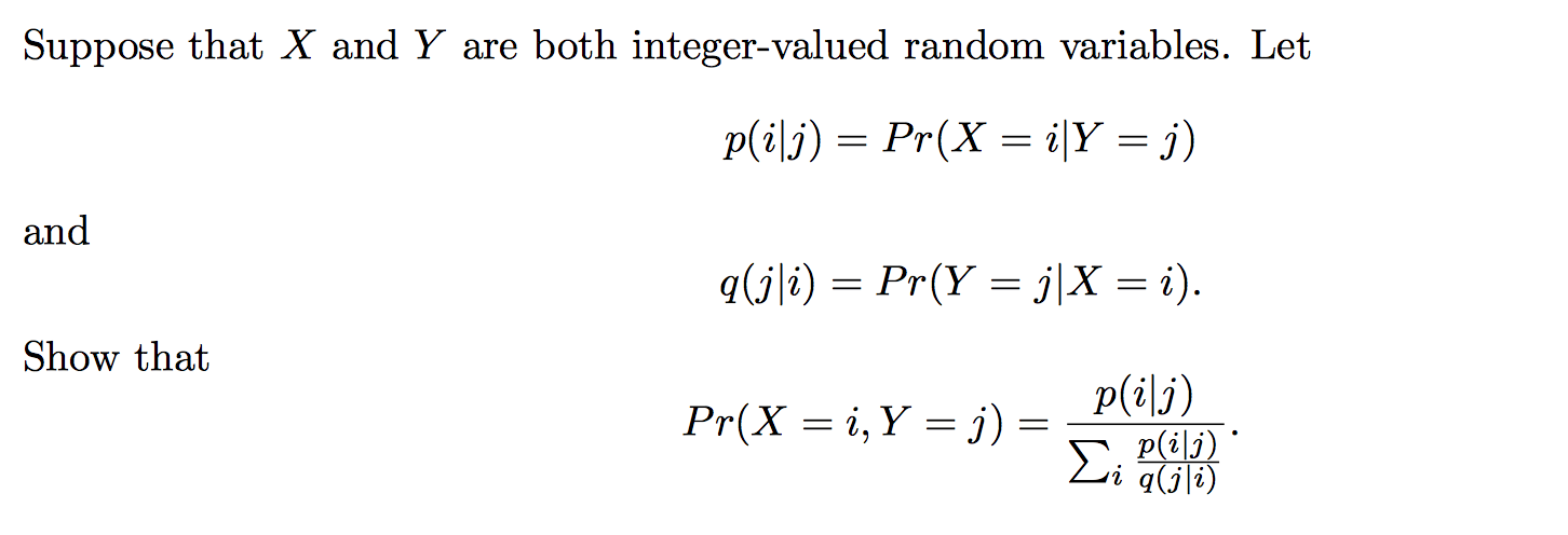 Solved Suppose That X And Y Are Both Integer Valued Random 