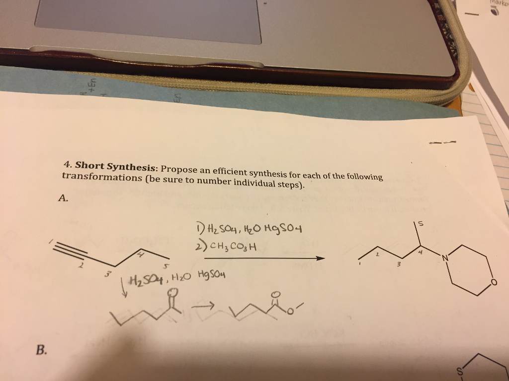 Solved 4. Short Synthesis: Propose an efficient synthesis | Chegg.com