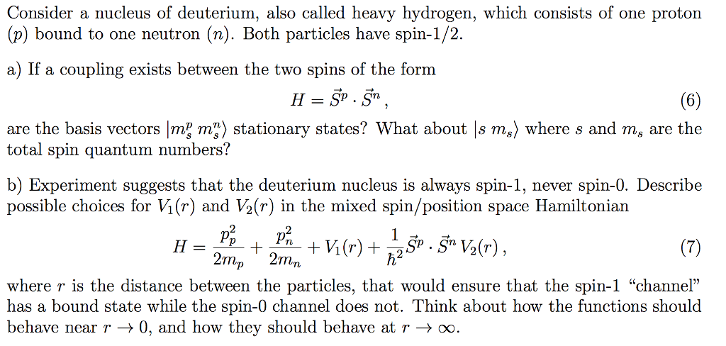 Solved Consider a nucleus of deuterium, also called heavy | Chegg.com