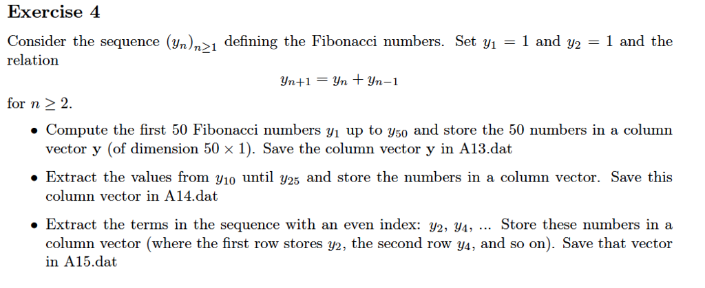 Solved Consider the sequence (y_n)_n greaterthanorequalto 1 | Chegg.com