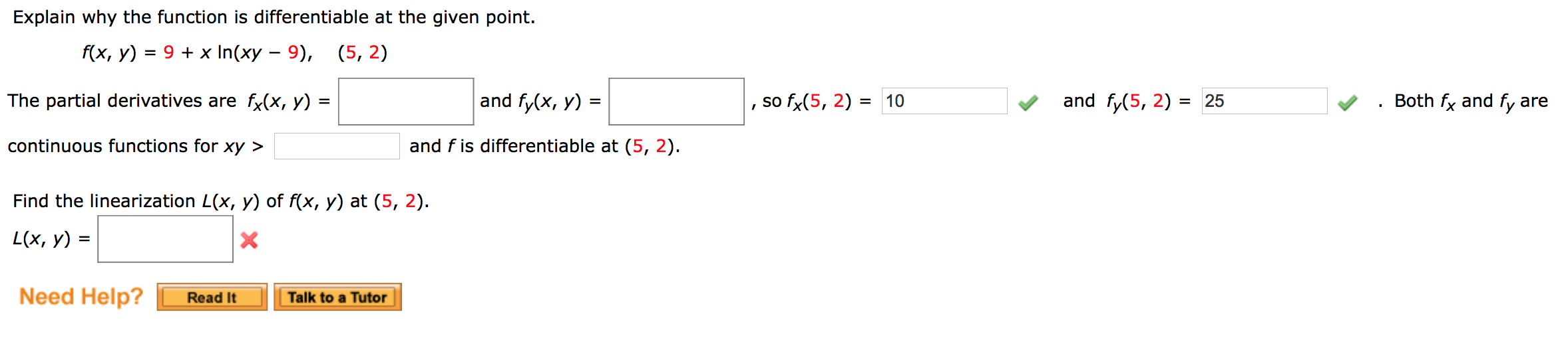 Solved Explain Why The Function Is Differentiable At The