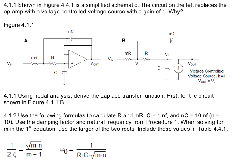 Solved Shown in Figure 4.4.1 is a simplified schematic. The | Chegg.com