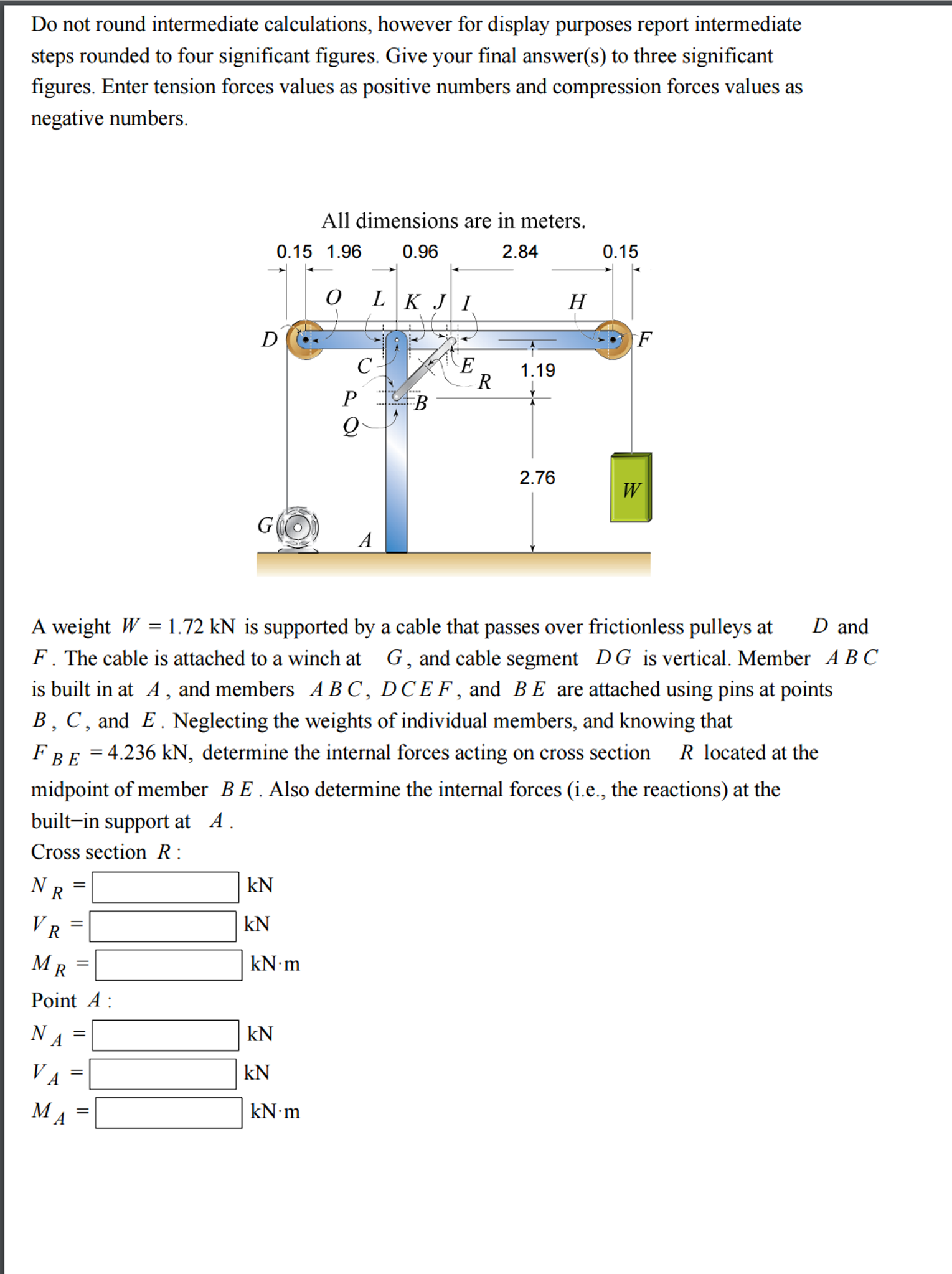 Solved: Enter Tension Forces Values As Positive Numbers An... | Chegg.com