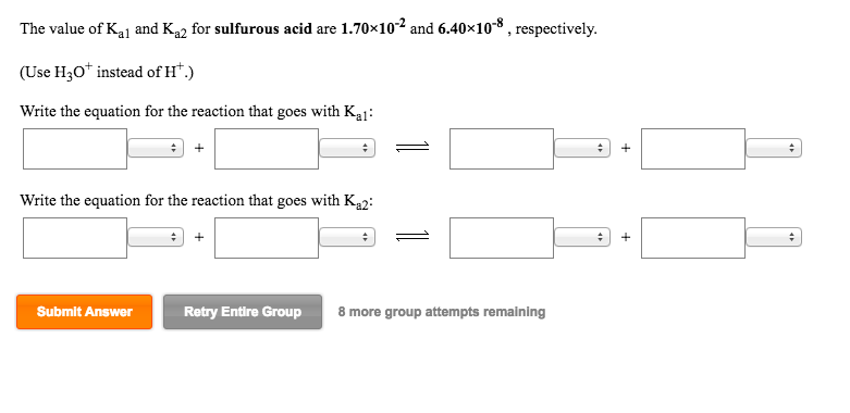 Solved The value of Kal and Ka2 for sulfurous acid are | Chegg.com